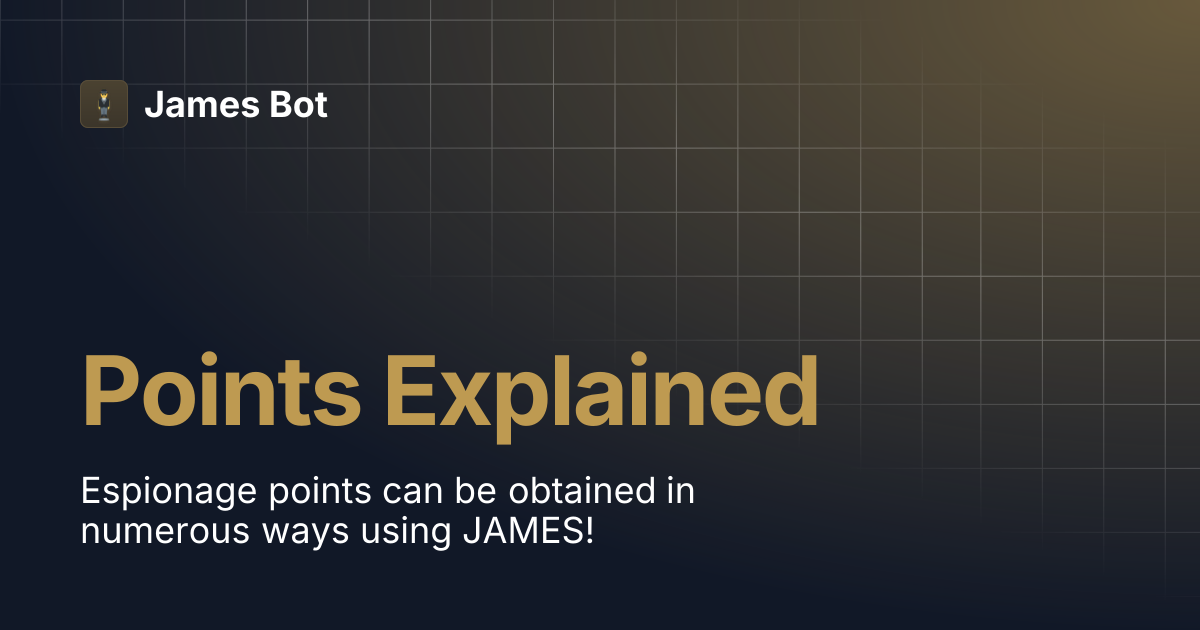 Points Explained | James Bot